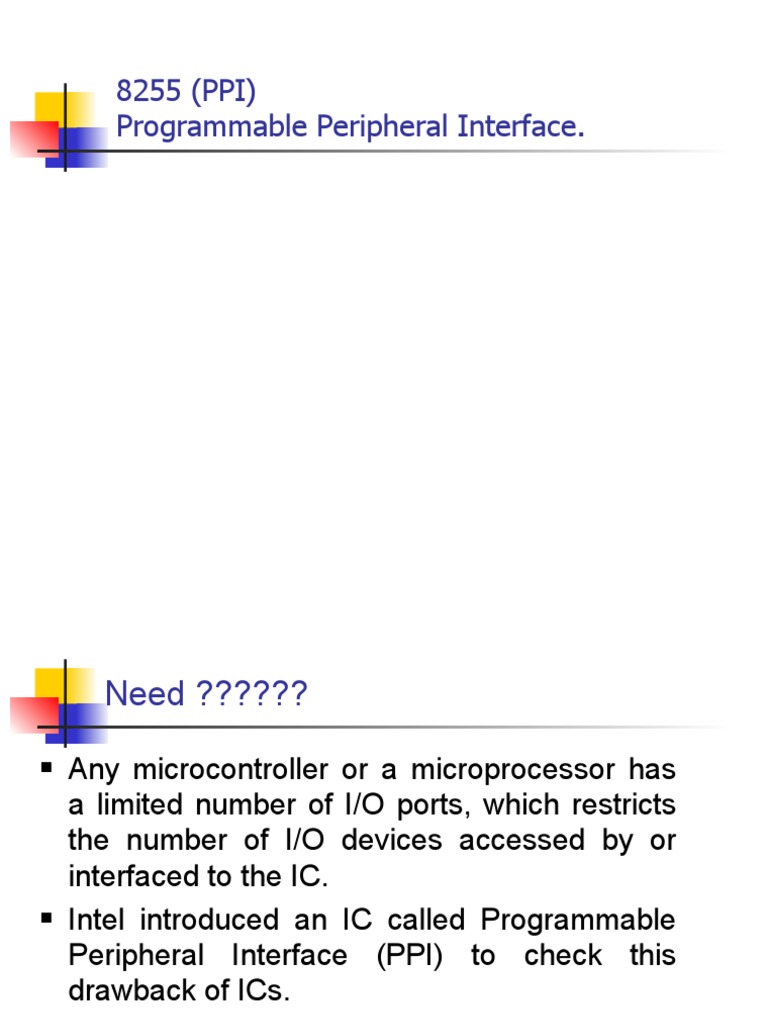 8255 PPI Programmable Peripheral Interface | PDF | Electrical Engineering | Information Age
