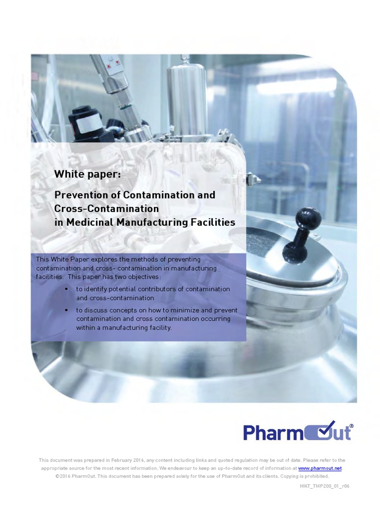 White Paper Prevention of Contamination and Cross Contamination | PDF ...