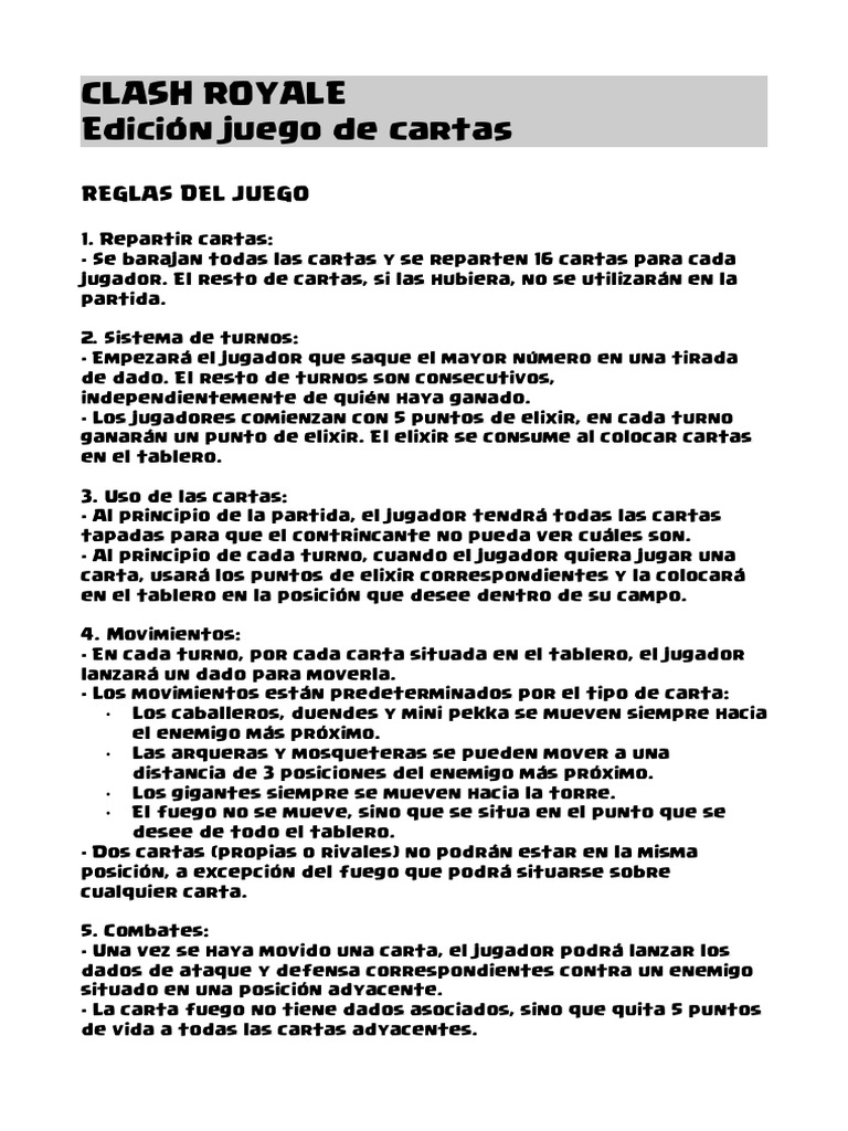 Clash Royale Cards PDF | PDF | Juego de azar | Actividades de ocio