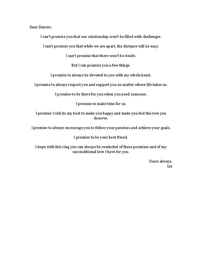 Letter To Denver | PDF | Self-Improvement | Wellness