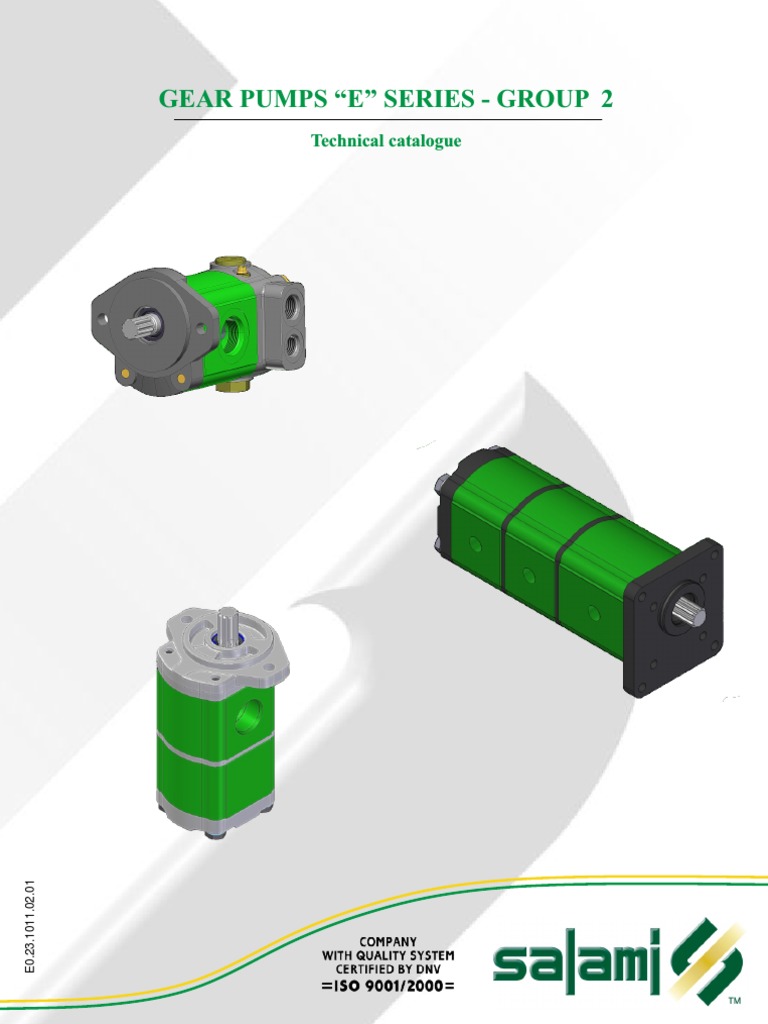 Salami E Series Gear Pumps Catalogue | PDF | Gear | Pump