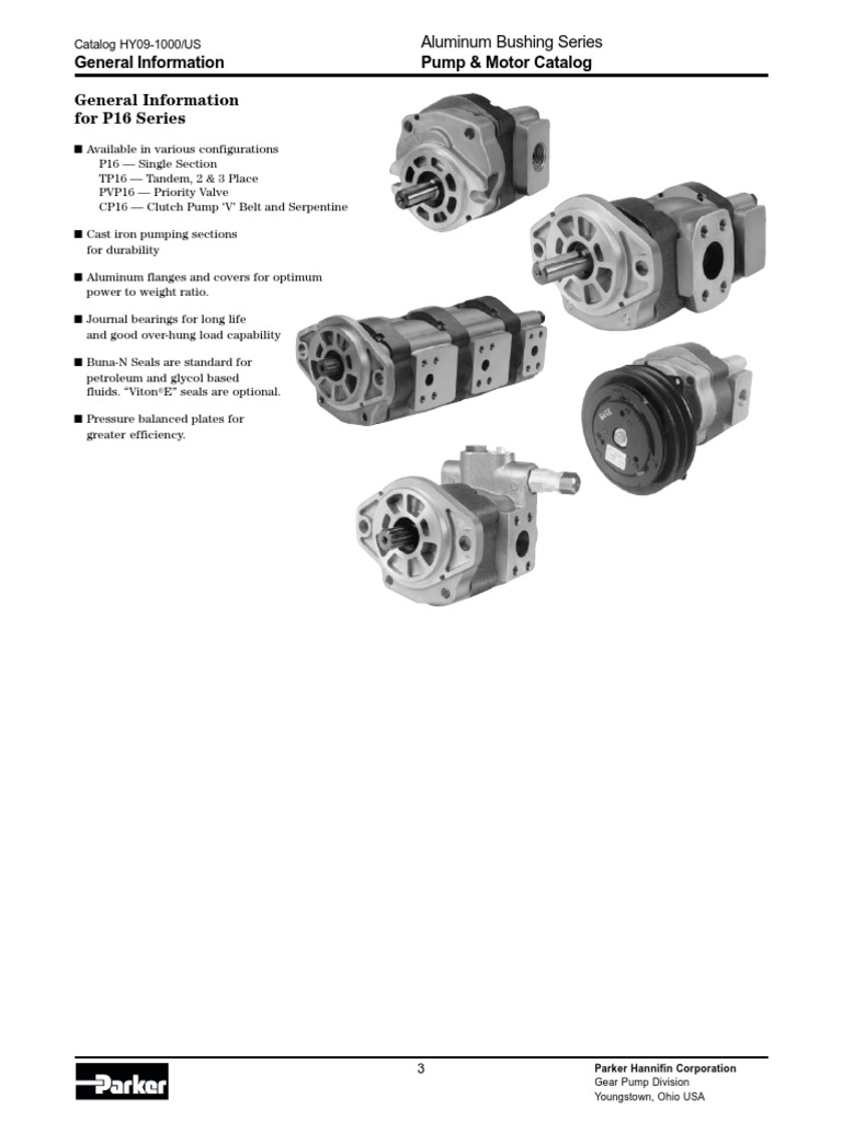 P 16 Series | PDF | Pump | Gear