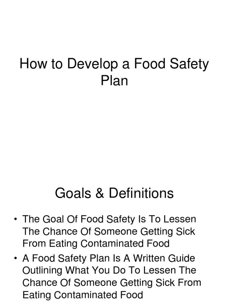 How To Develop A Food Safety Plan | PDF | Hygiene | Hand Washing