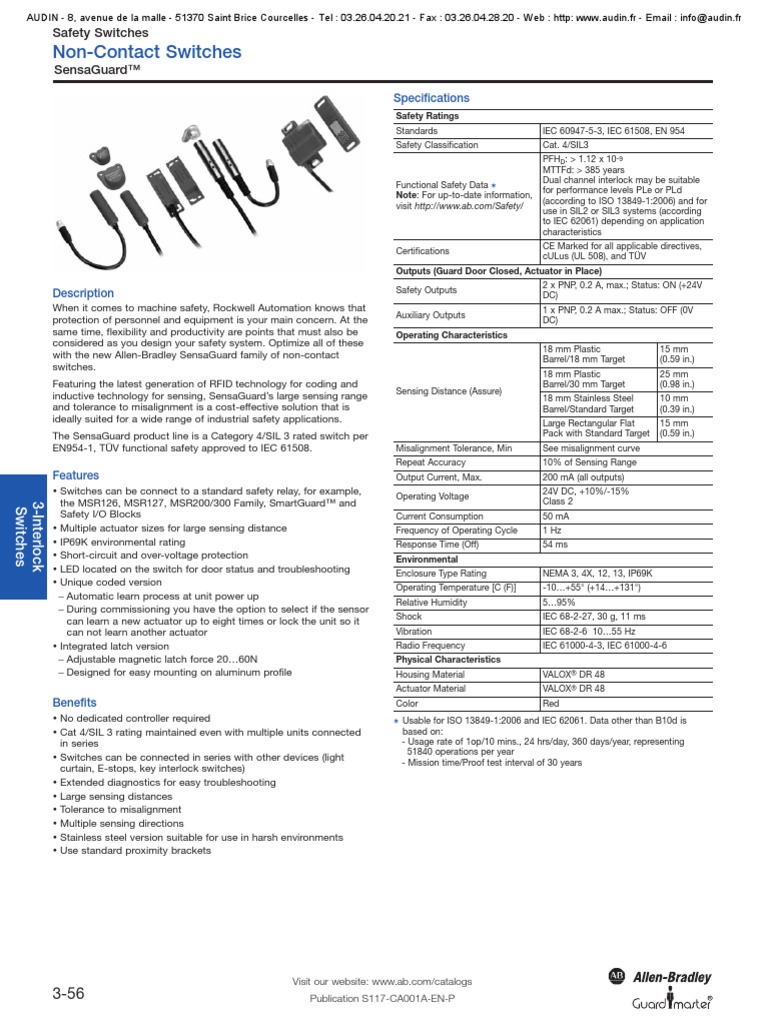 440N Z, (Sensaguard) PDF | PDF | Relay | Switch
