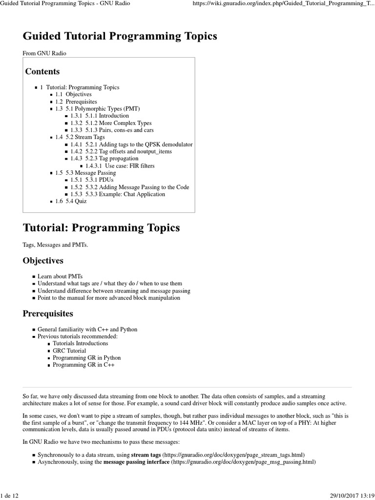 Fundamentos GNU Radio | PDF | Data Type | Parameter (Computer Programming)