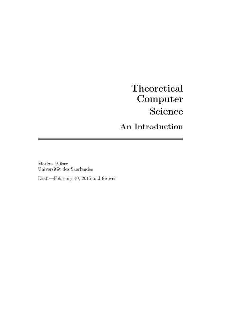Theoretical Computer Science An Introduction | PDF | Empty Set | Function (Mathematics)