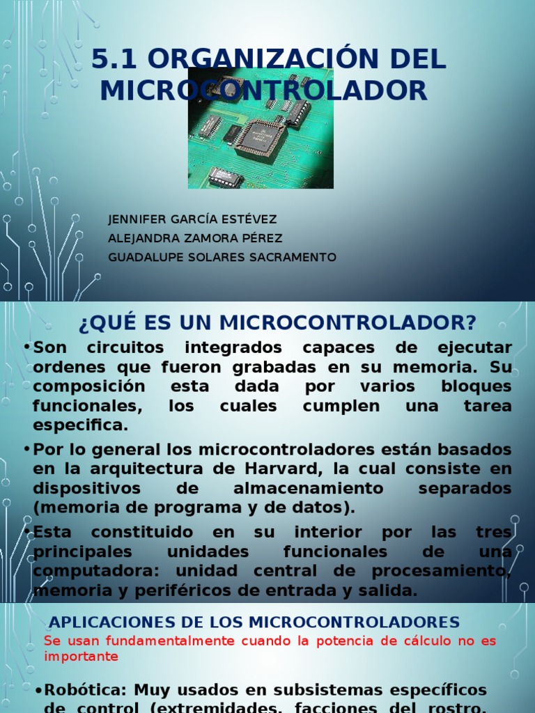 Organización Interna de Los Microcontroladores | PDF | Microcontrolador | Unidad Central de ...