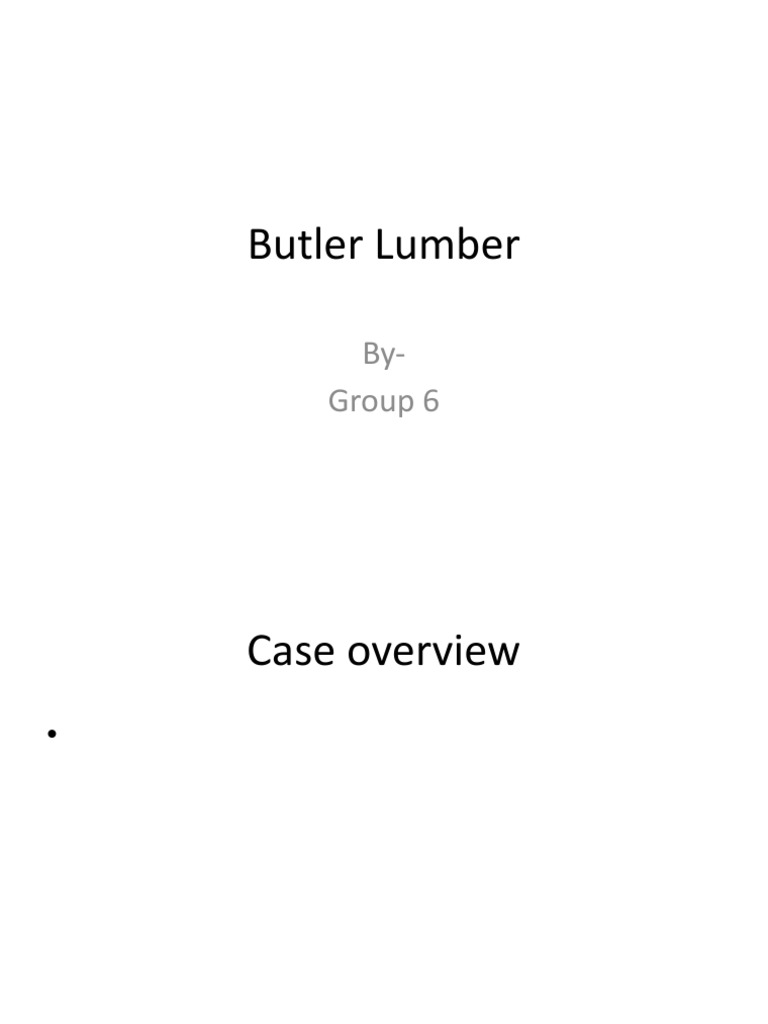 Butler Case | PDF | Inventory | Debt