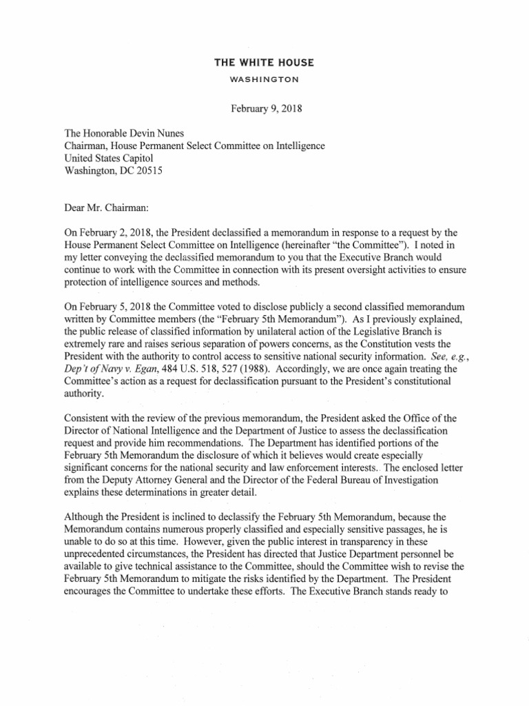 White House Letter | PDF