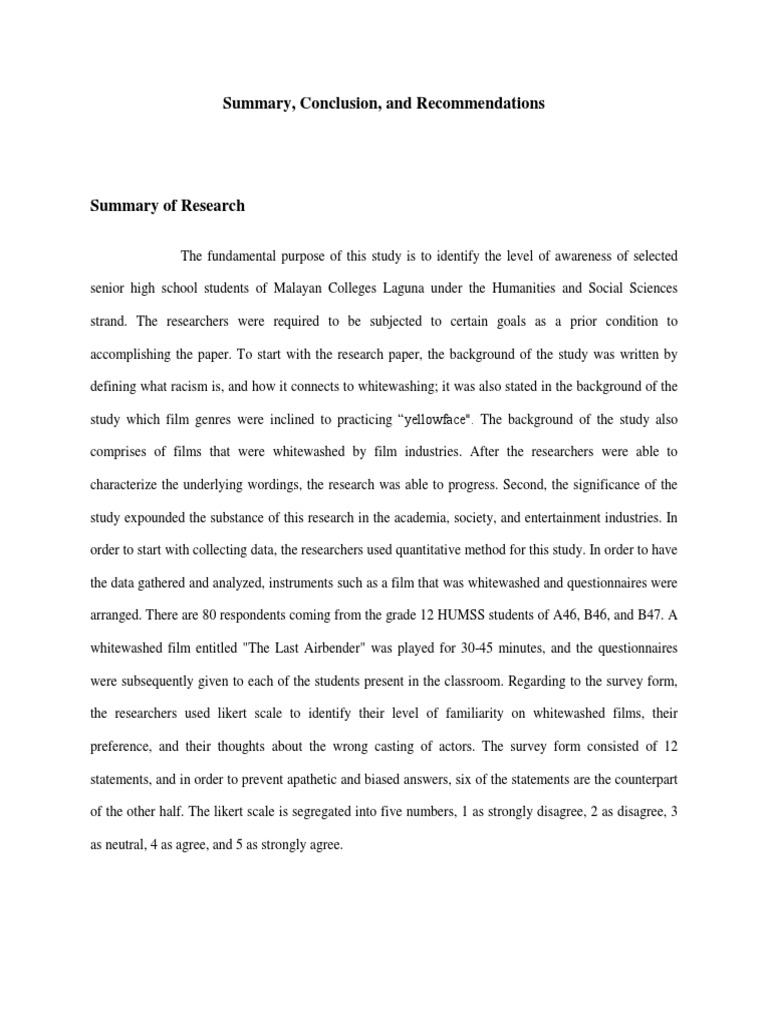 Chapter 5 Final | PDF | Survey Methodology | Likert Scale