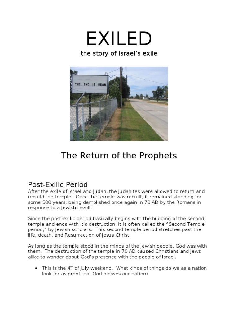 EXILED 5 The Return of The Prophets | PDF | Prophet | Temple In Jerusalem