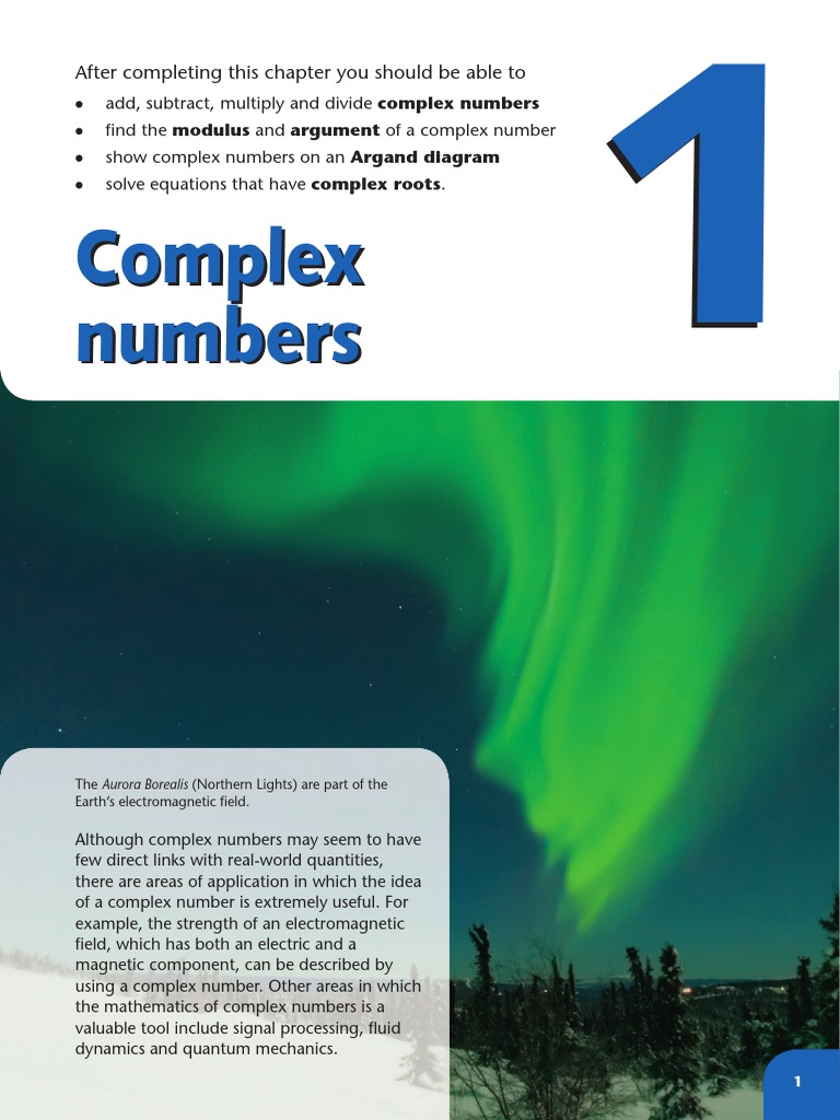 FP1 Chapter 1 PDF | PDF | Complex Number | Fraction (Mathematics)