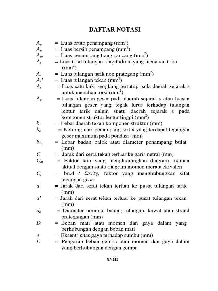 Daftar Notasi | PDF | Sains & Matematika