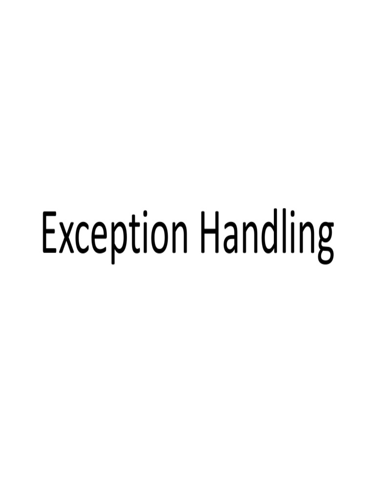 Exception Handling | PDF | C++ | Systems Engineering