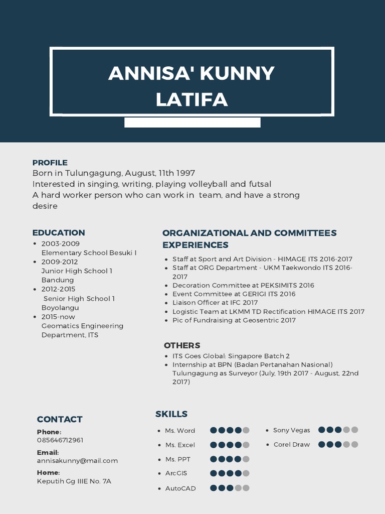 CV - Annisa' Kunny Latifa | PDF