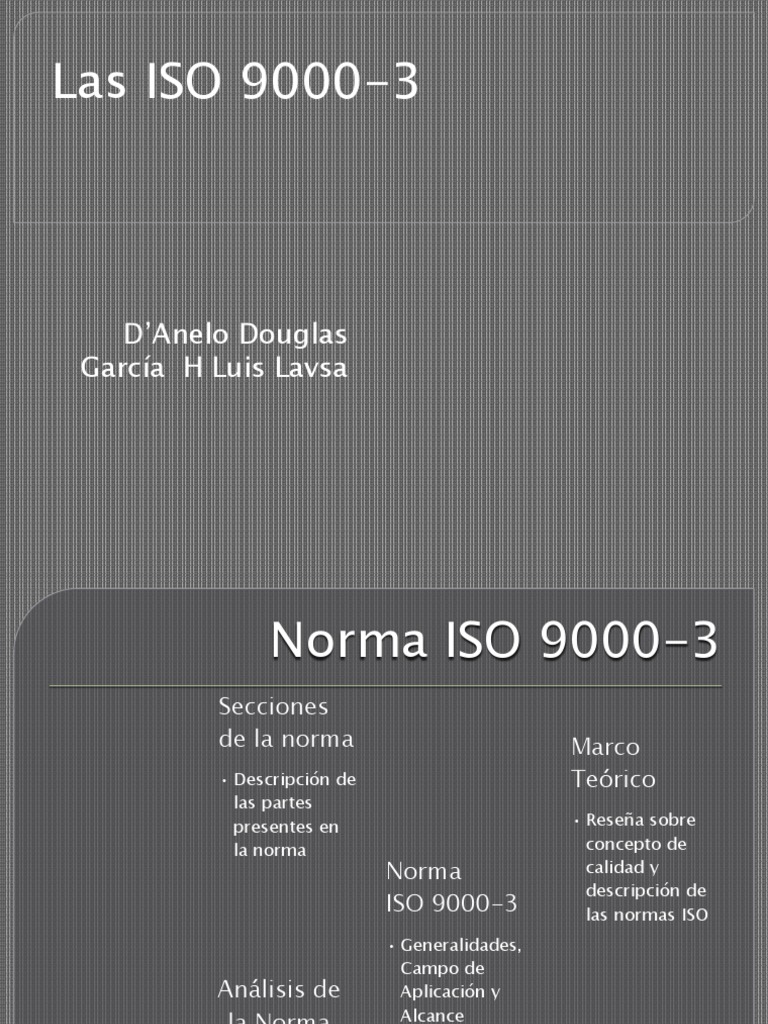 Iso 9000-3 | PDF | Organización internacional para la estandarización ...