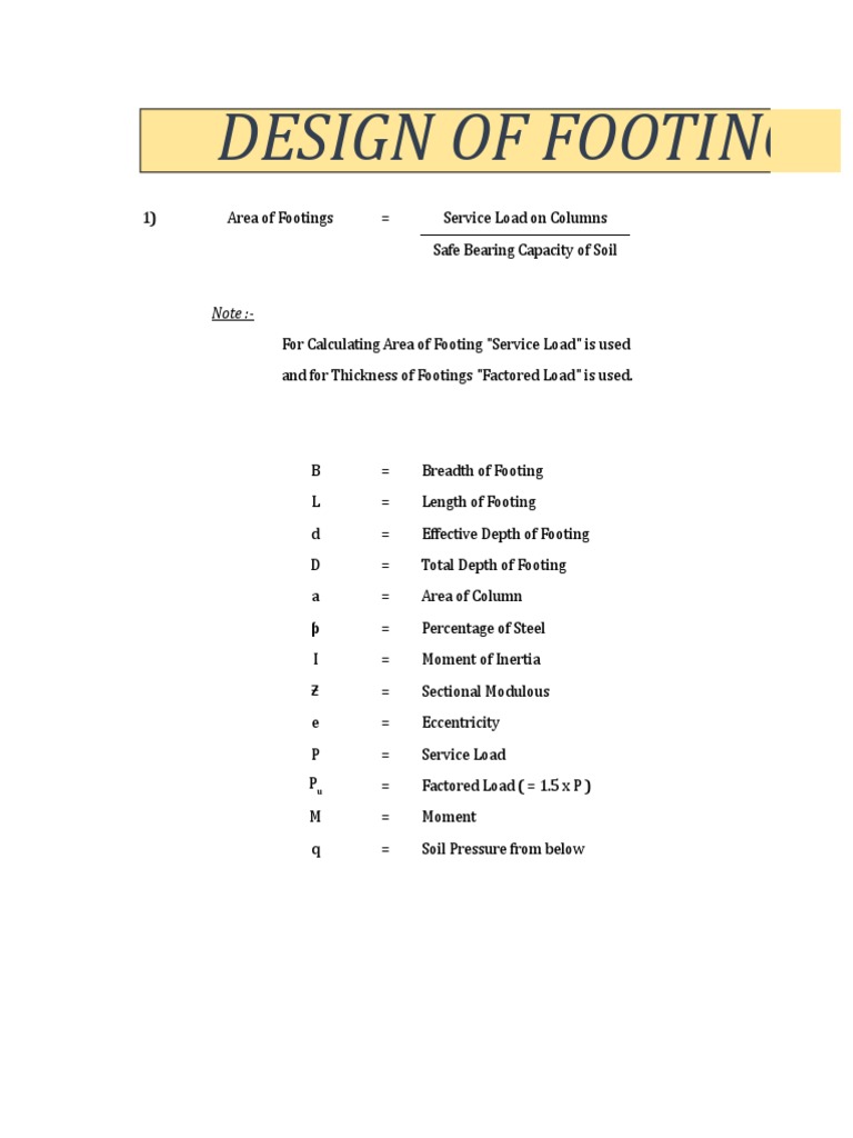 Design of Footings | PDF