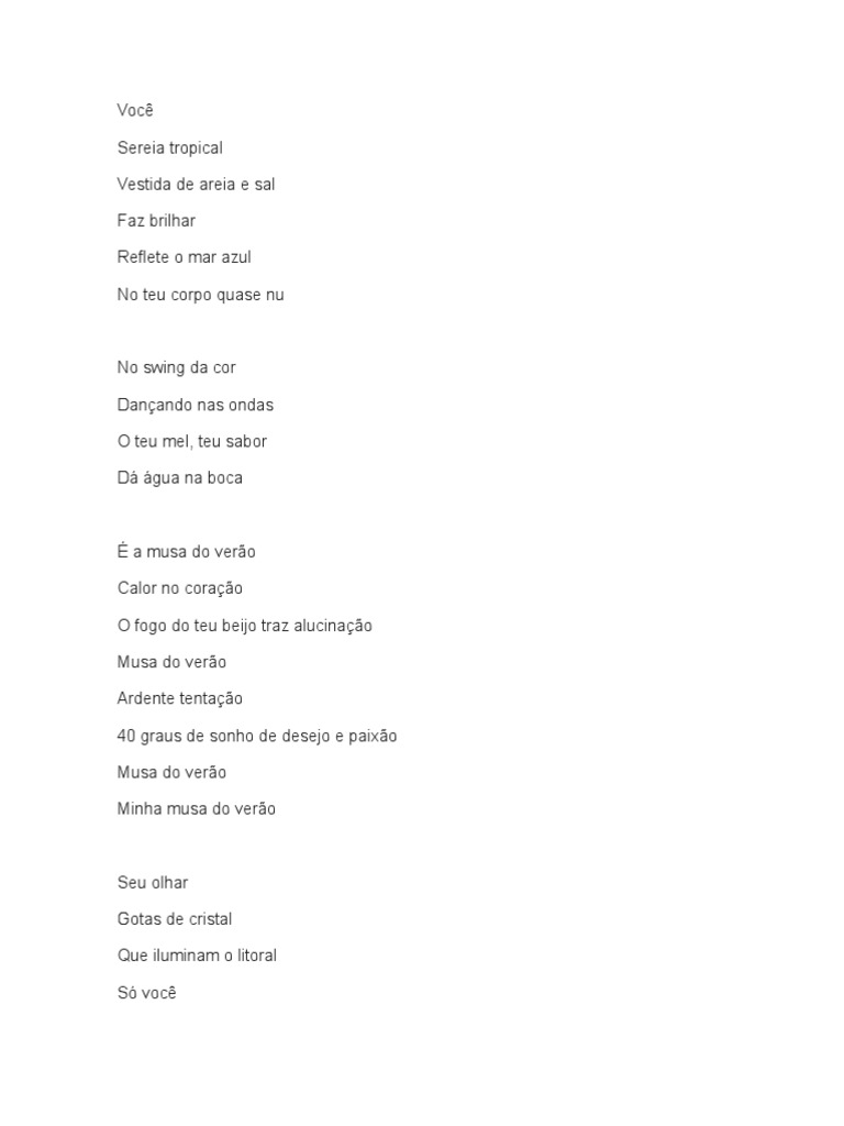 Musa Do Verão | PDF | Natureza | Entretenimento (geral)