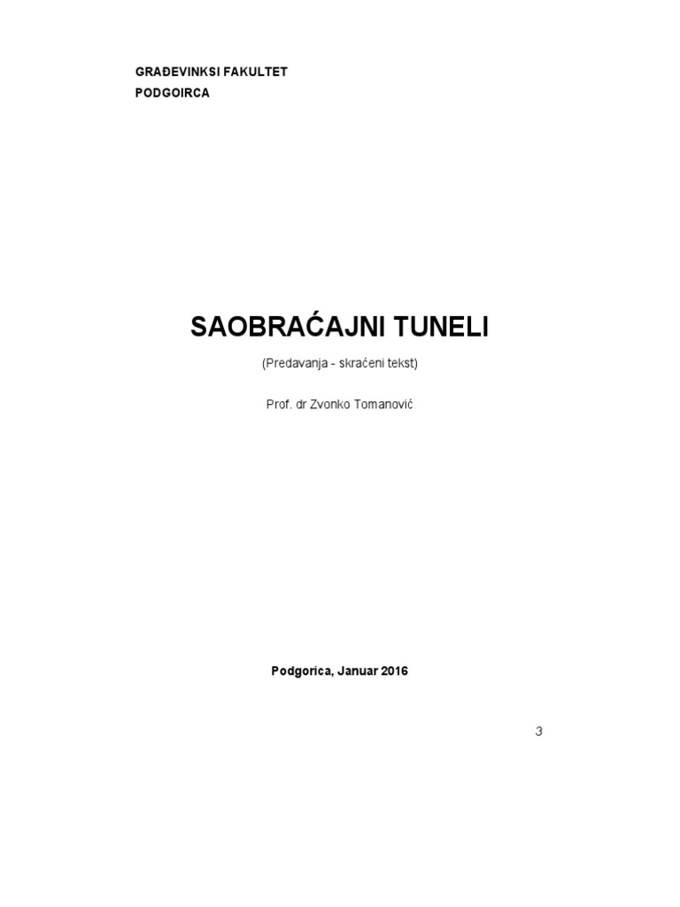 Saobracajni Tuneli | PDF