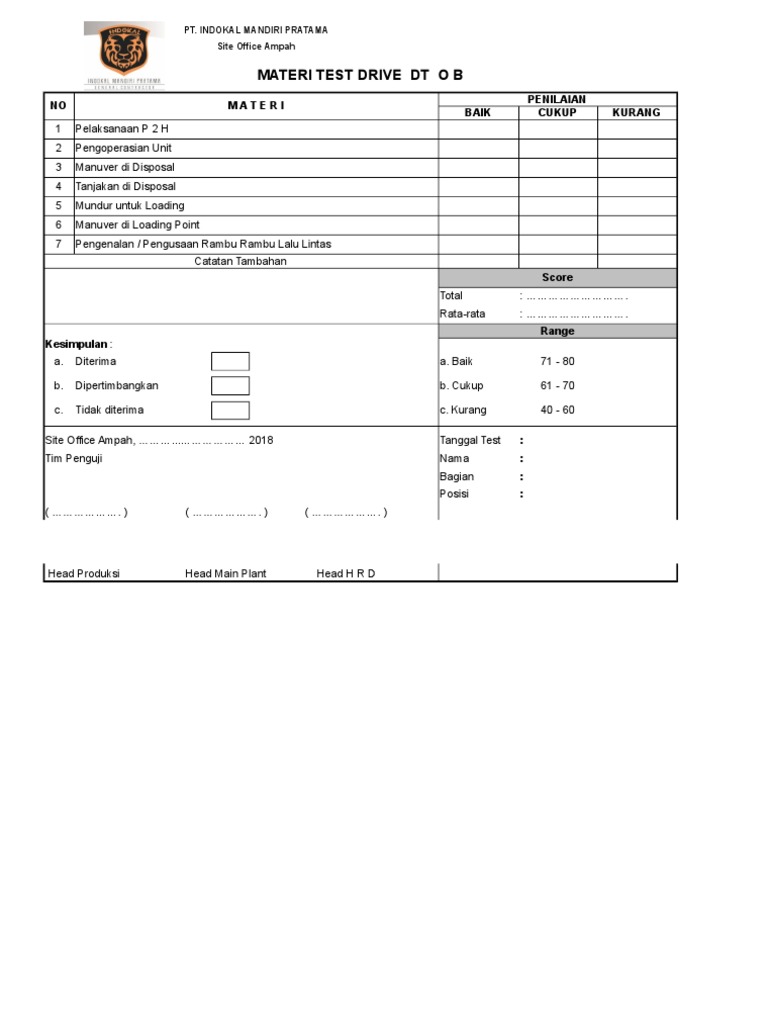Materi Test Driver DT | PDF
