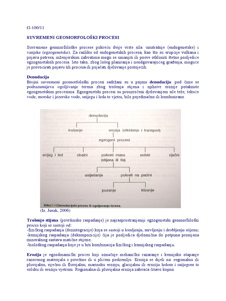 Suvremeni Geomorfoloski Procesi | PDF