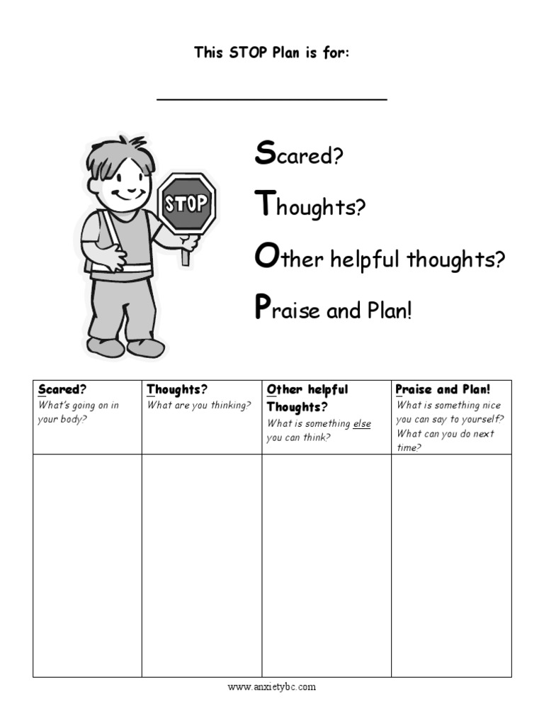 The STOP Plan Handout | PDF