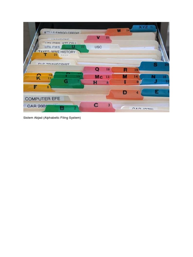 Sistem Abjad (Alphabetic Filing System) | PDF