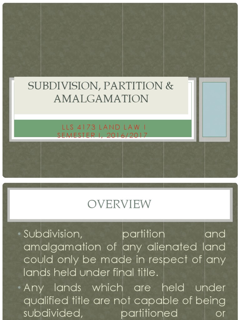 Subdivision, Partition Amalgamation | PDF | Estoppel | Government