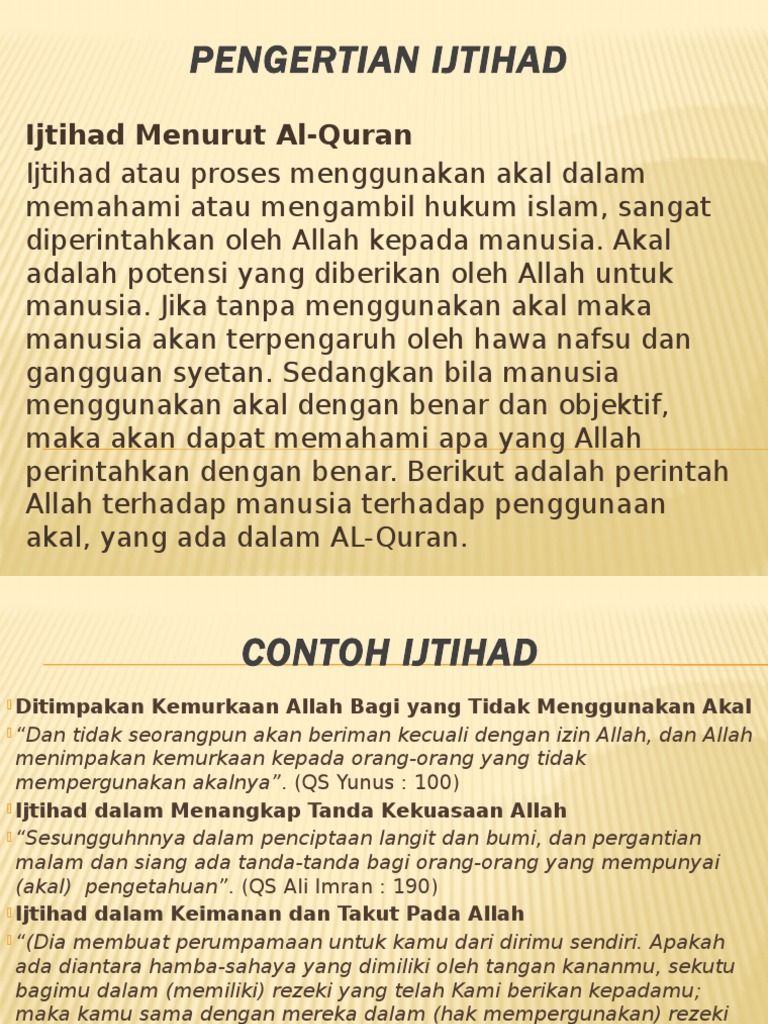 Pengertian Ijtihad | PDF