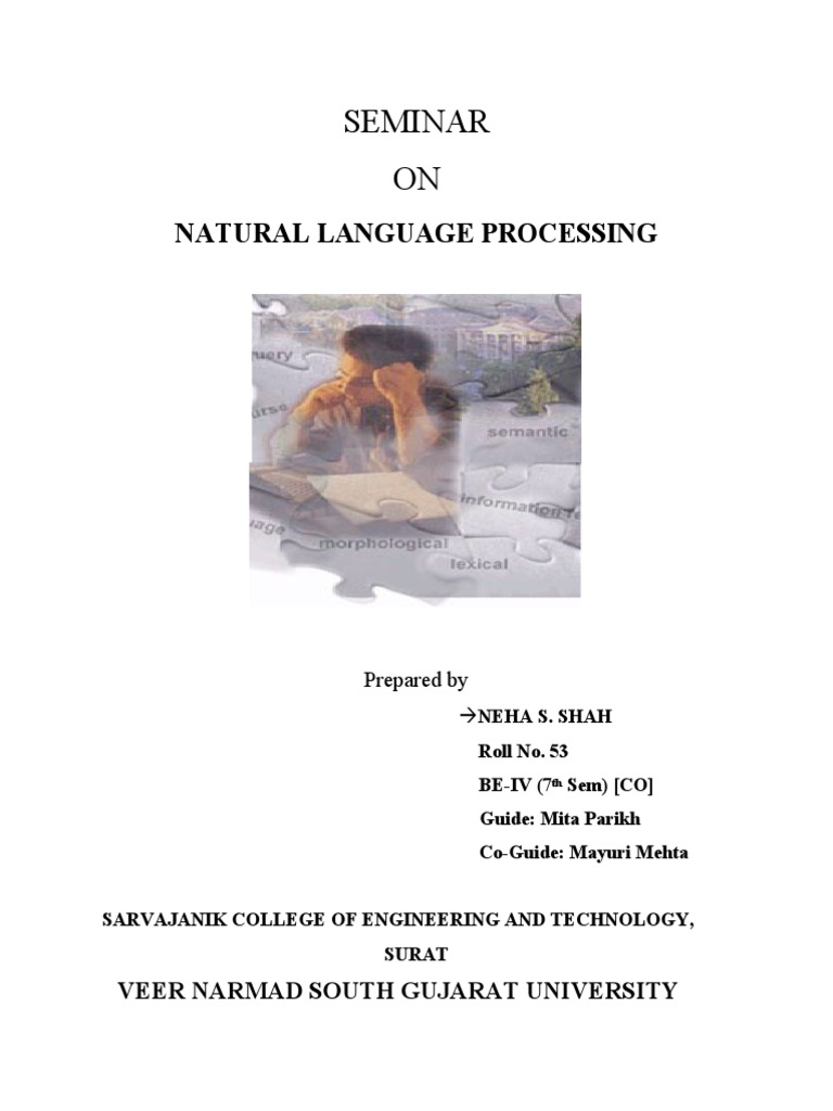 Seminar ON: Natural Language Processing | PDF | Parsing | Syntax