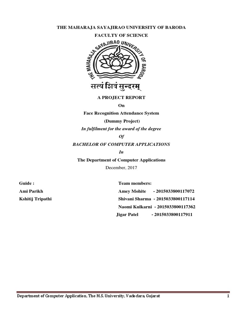 Automated Face Recognition Attendance System | PDF | Statistical Classification | Biometrics