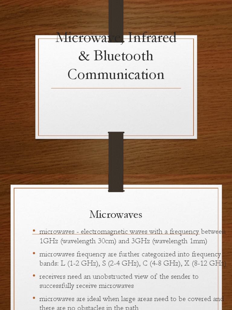 Microwaves, Infrared, Bluetooth | PDF | Microwave | Infrared
