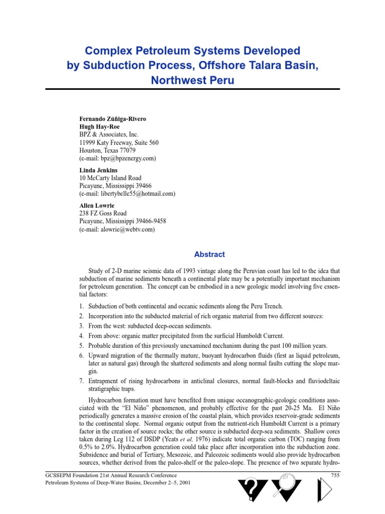 Petroleum System Talara Basin | PDF | Plate Tectonics | Continental Shelf
