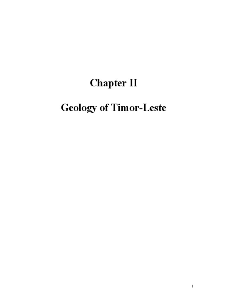 Chapter II (New) Geology of Timor Leste | PDF | Shale | Plate Tectonics