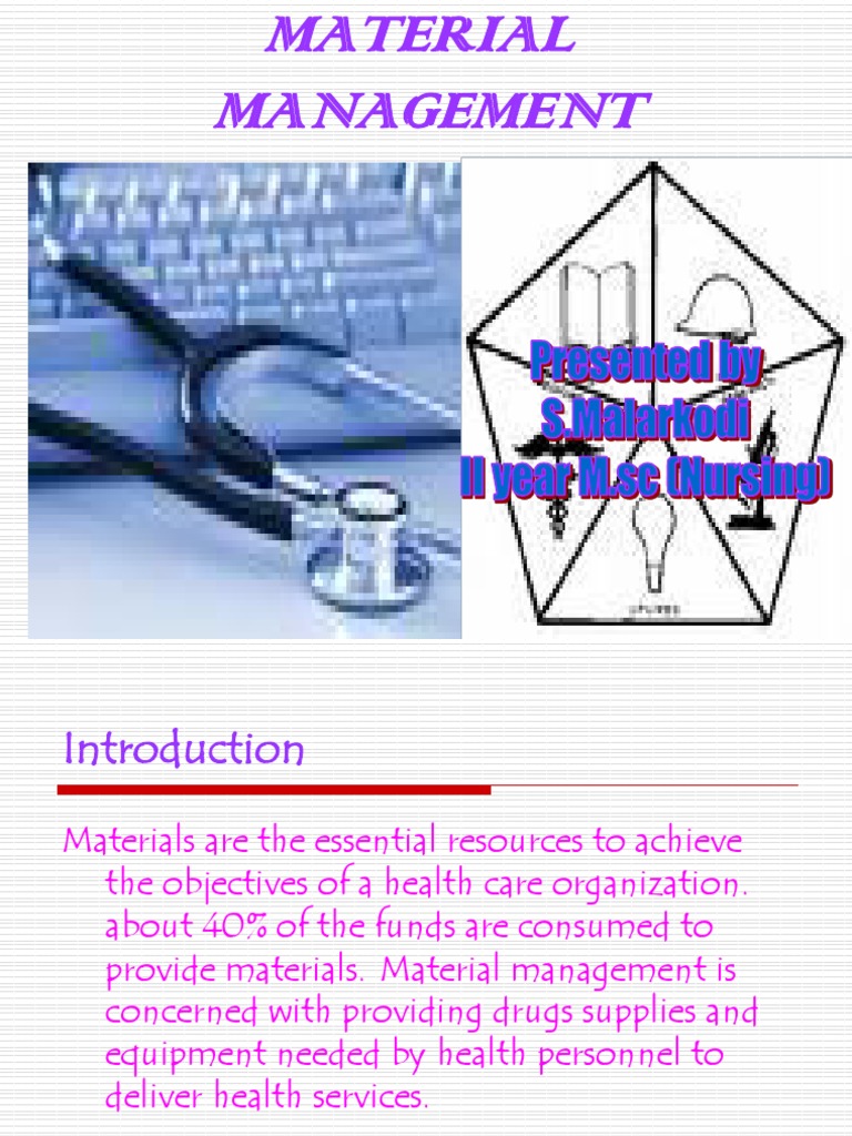 Material Management in Nursing Administration | PDF | Procurement ...