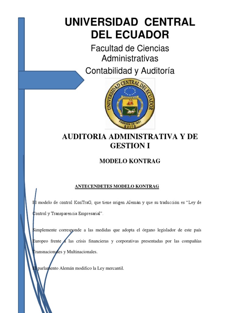 Modelo de Control Kontrag | Descargar gratis PDF | Corporación ...