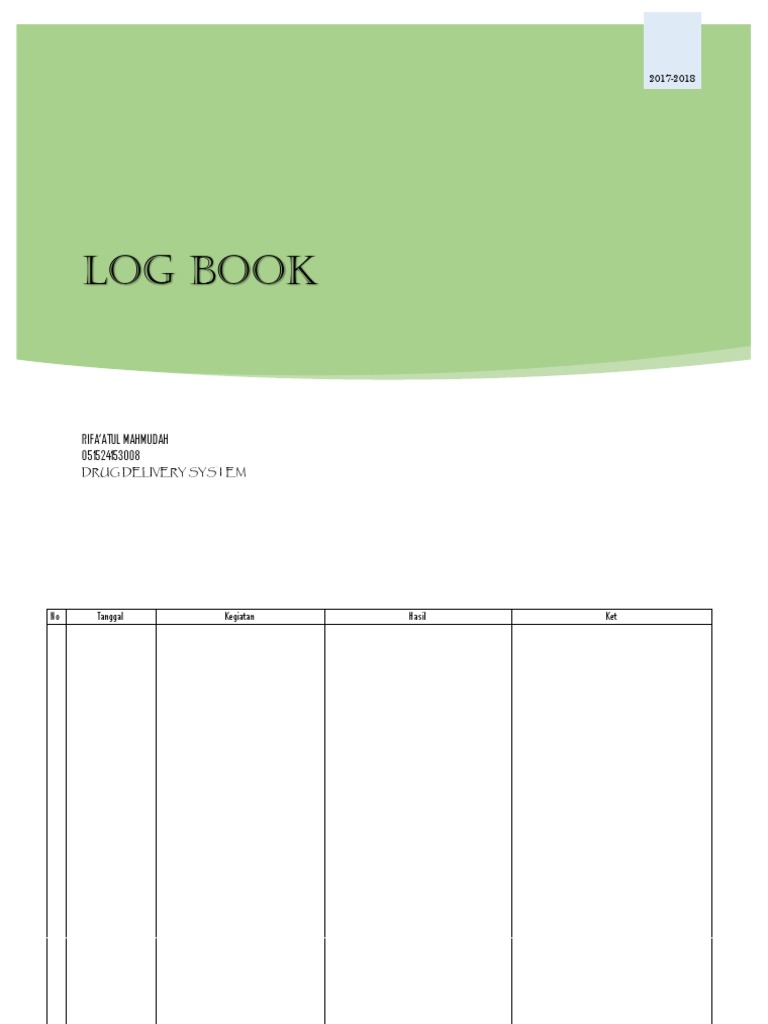 Rifa'atul Mahmudah Log Book 2017-2018 | PDF | Finance & Money ...