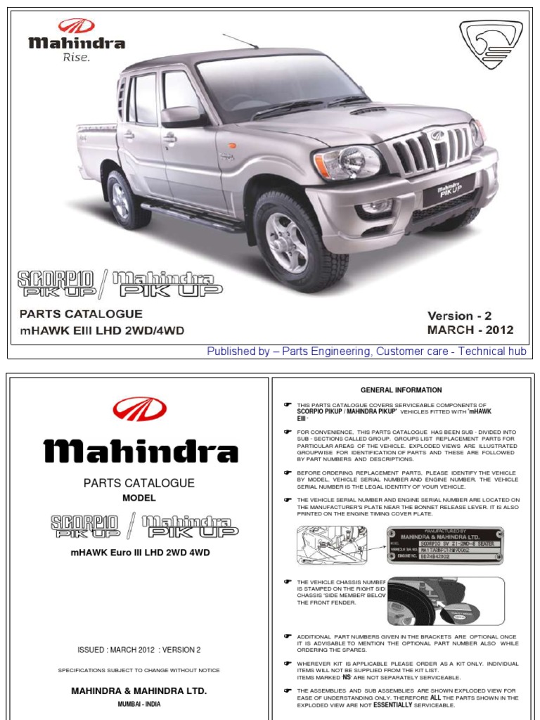 Scorpio SCDC LHD Mhawk Eiii v2 Mar12 | PDF | Transmission (Mechanics ...