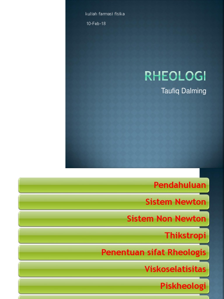 RHEOLOGI | PDF