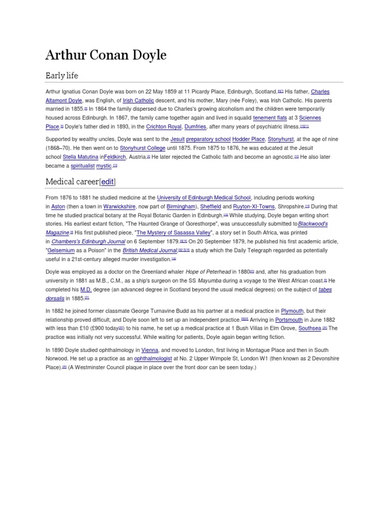 Arthur Conan Doyle | PDF | Sherlock Holmes | Spiritualism