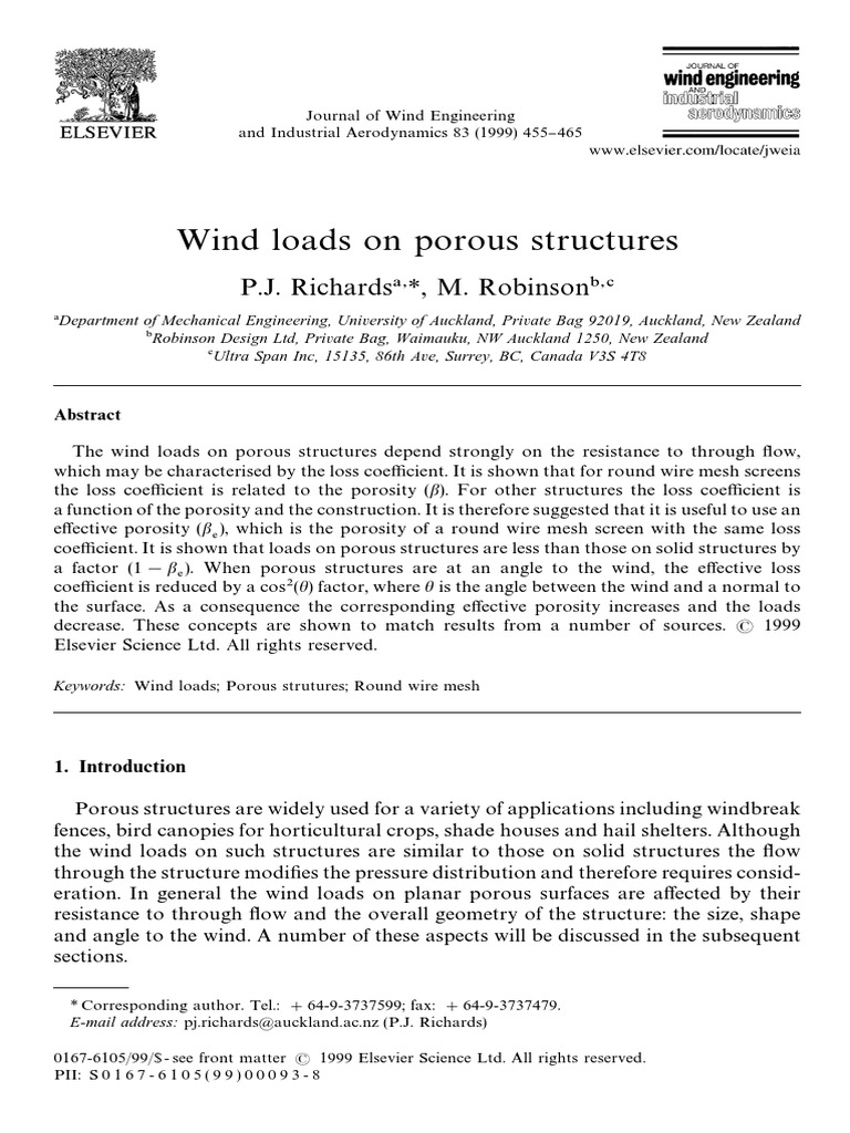Wind Load On Porous Media | PDF | Porosity | Wind Tunnel