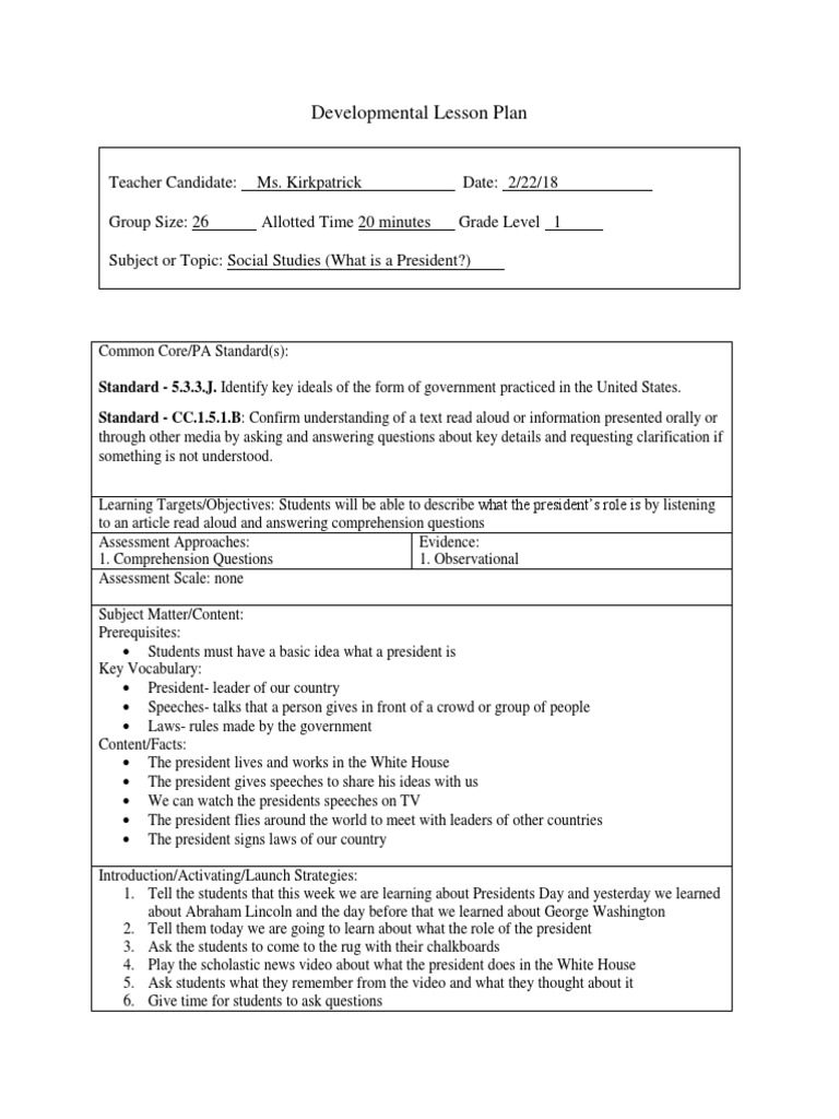 Understanding the President's Role | PDF | Reading Comprehension ...