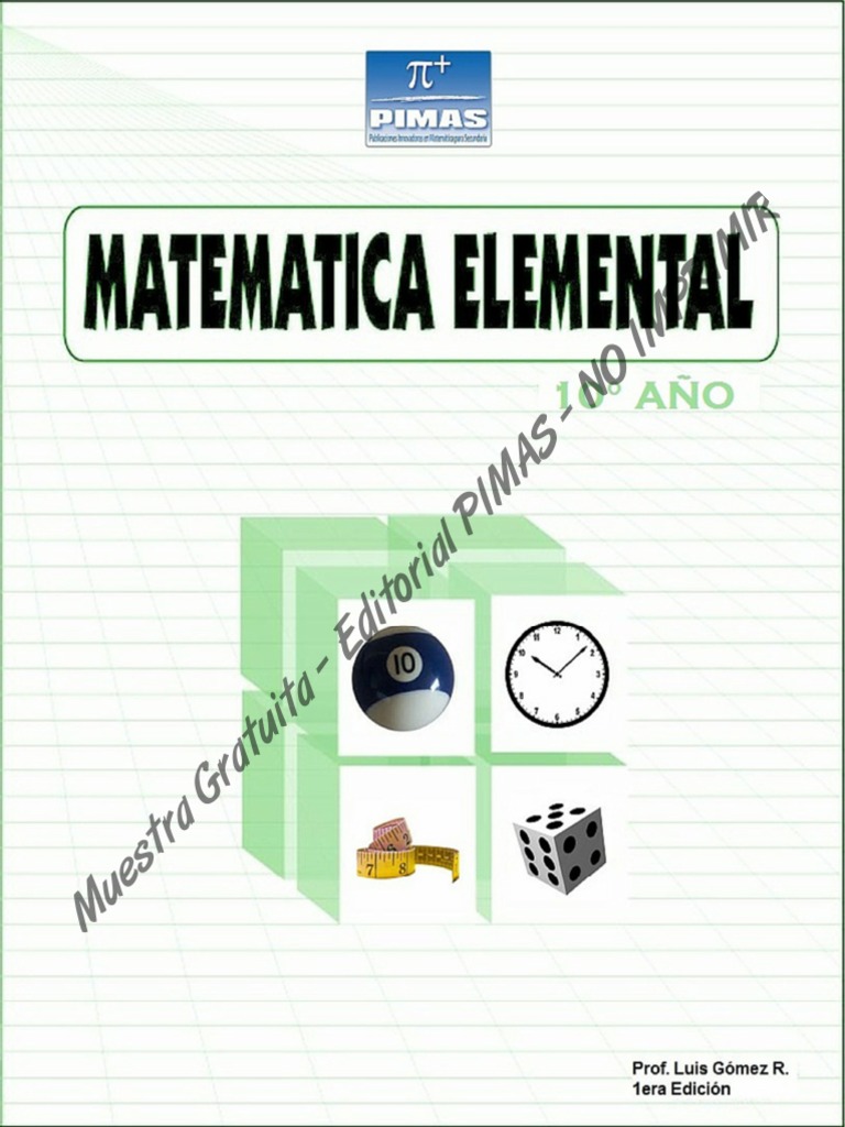 Matemática Elemental: Contenidos Clave | PDF | Número Real | Número ...