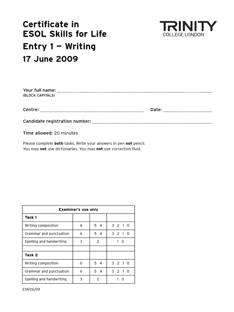 SFL Entry 1 - Writing 17 June 2009 | PDF