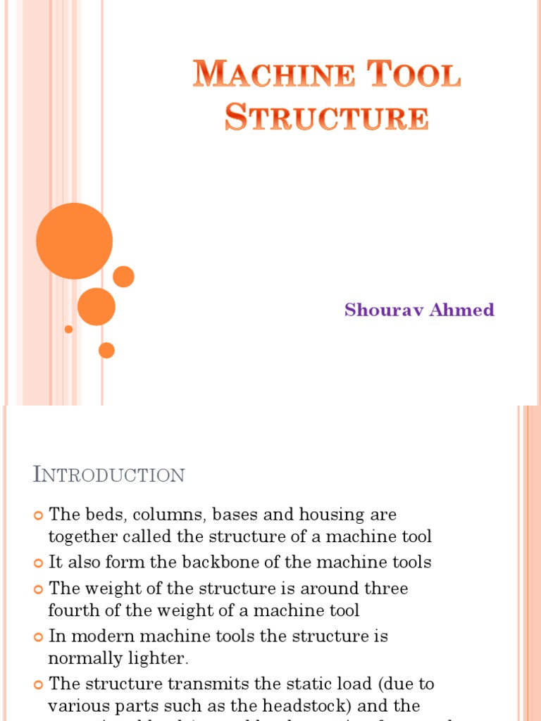 Machine Tool Structure Overview | PDF | Strength Of Materials | Concrete