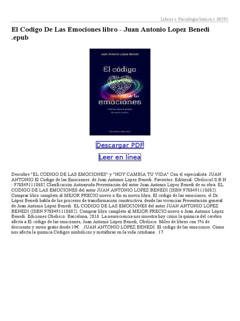El Código de las Emociones - López Benedí | PDF