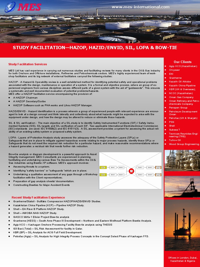 HAZOP and Risk Assessment Services | PDF | Safety | Engineering