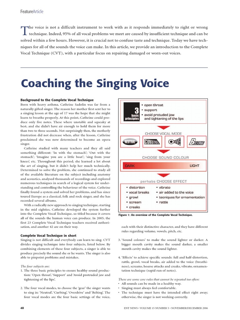 Coaching The Singing Voice PDF | PDF | Singing | Vocal Pedagogy