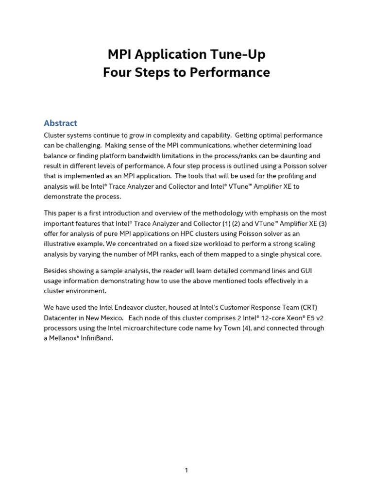 MPI Application Tune Up r5 | PDF | Message Passing Interface | Computer Cluster