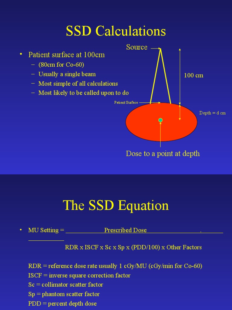 SSD Calculation | PDF | Radiation | Applied And Interdisciplinary Physics